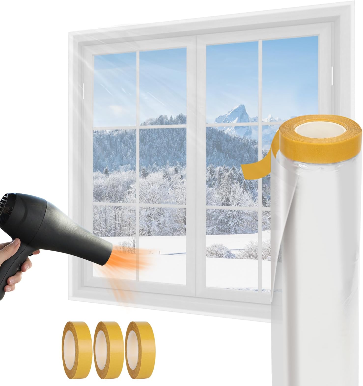 tesamoll Thermo Cover Window Insulating Film - Transparent Insulating ...