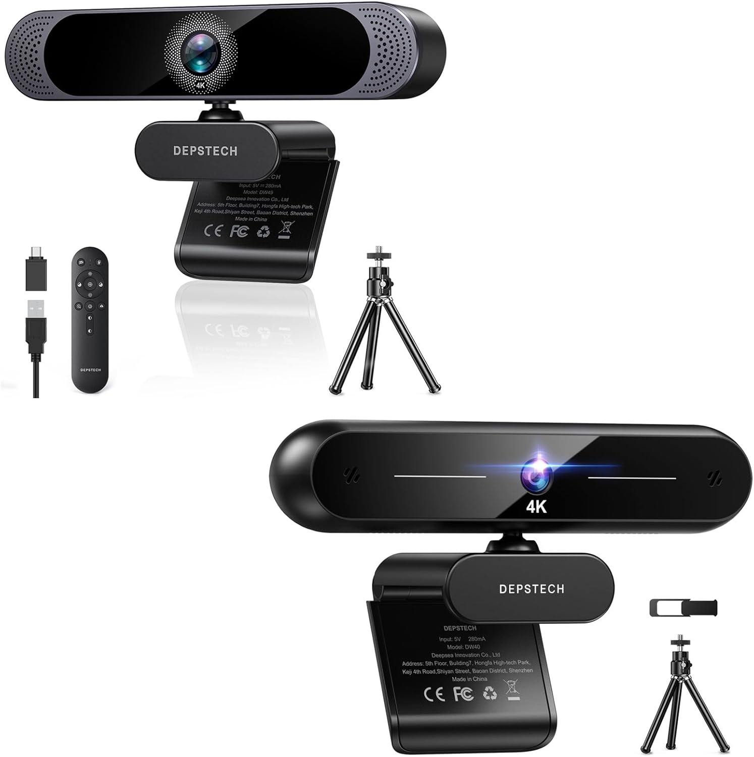 Amazon.com: DEPSTECH DW49 Pro 4K Webcam, Ultra HD 1/2.55'' Sony Sensor, 3X Digital Zoom with ...