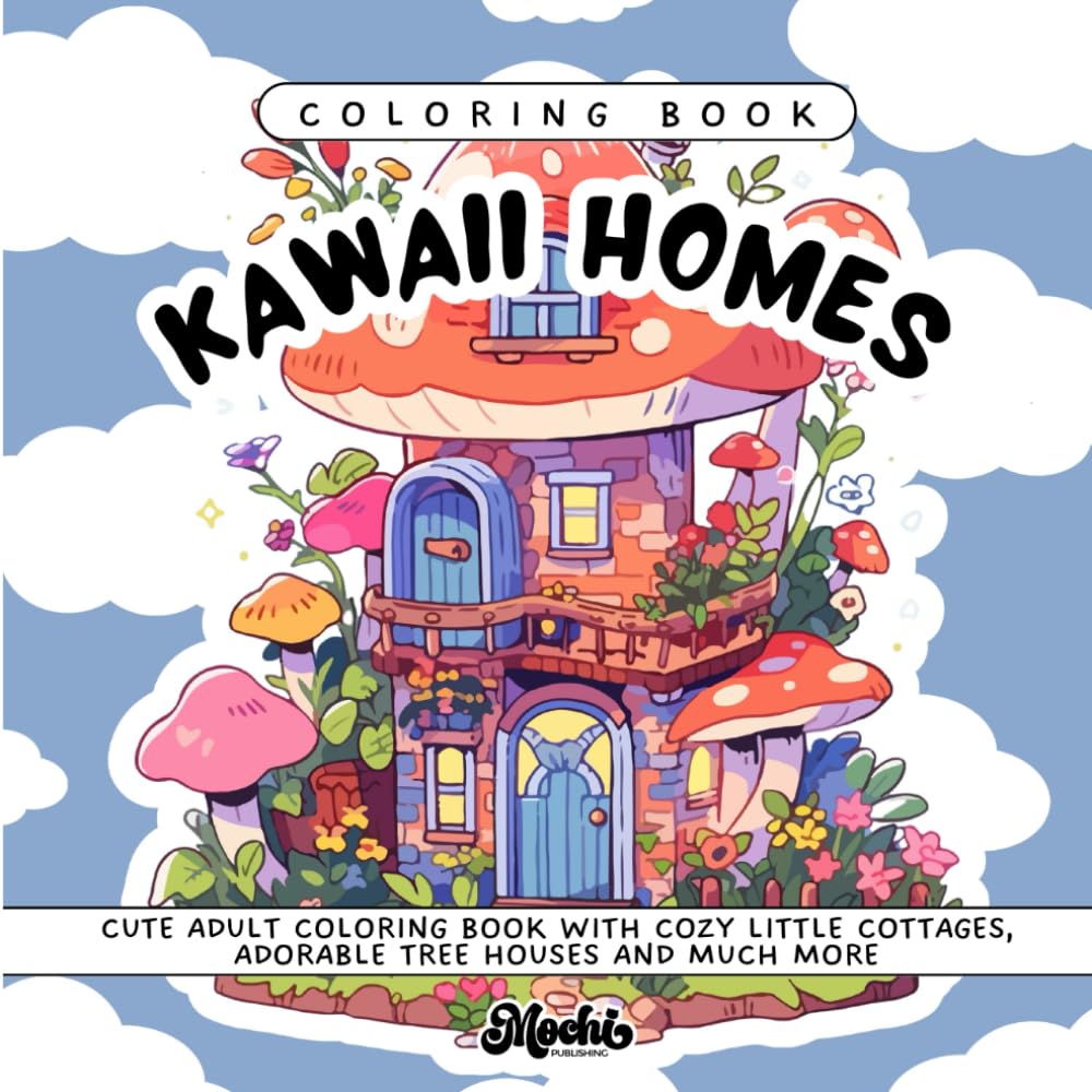Amazon.com: Kawaii Homes Coloring Book: Cute Adult Coloring Book with ...