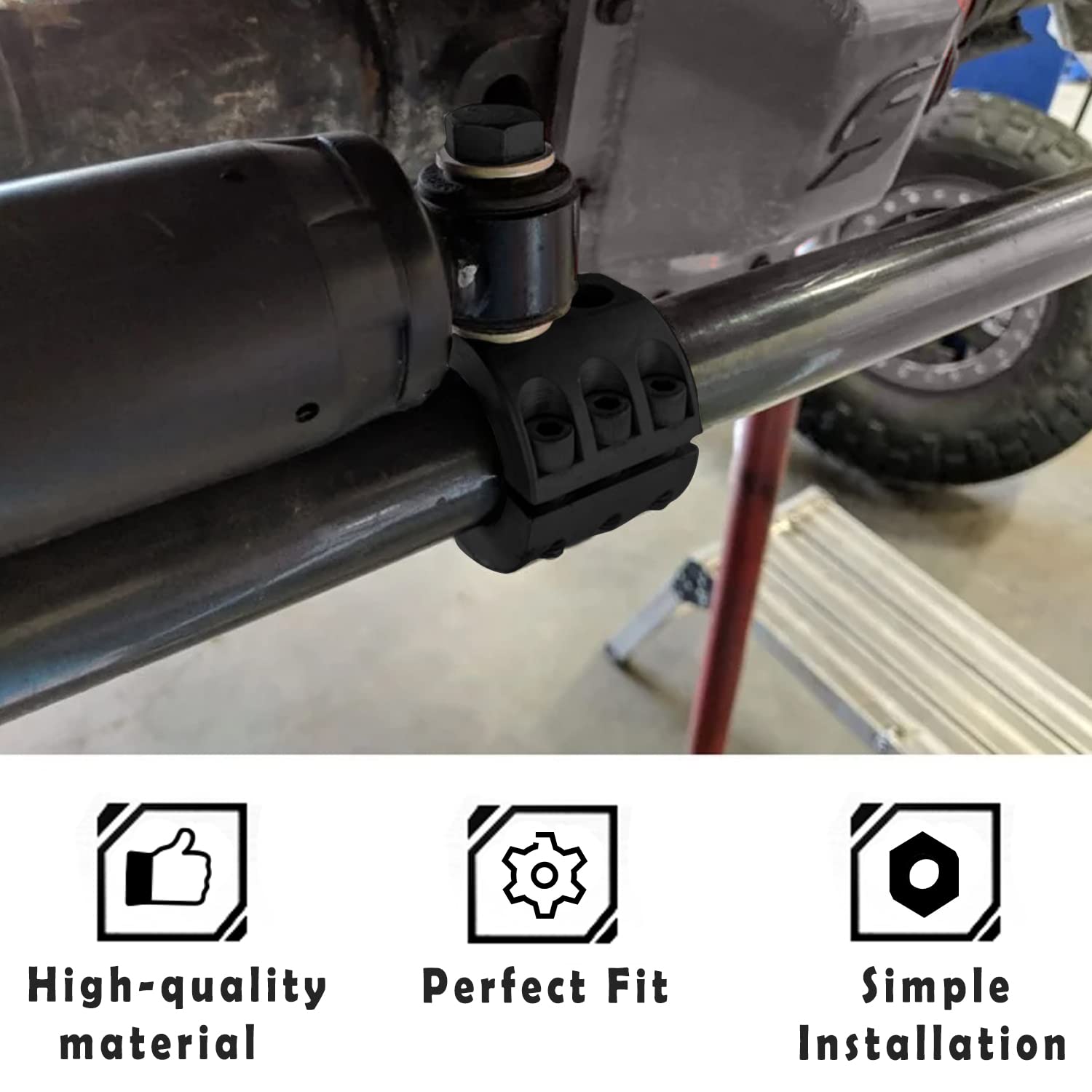 Steering Stabilizer Tie Rod Clamp (1-1/2" OD Tube) with Steering ...