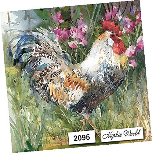 Chicken Rooster Artsy Printing Paper Napkins Decorative Individual ...