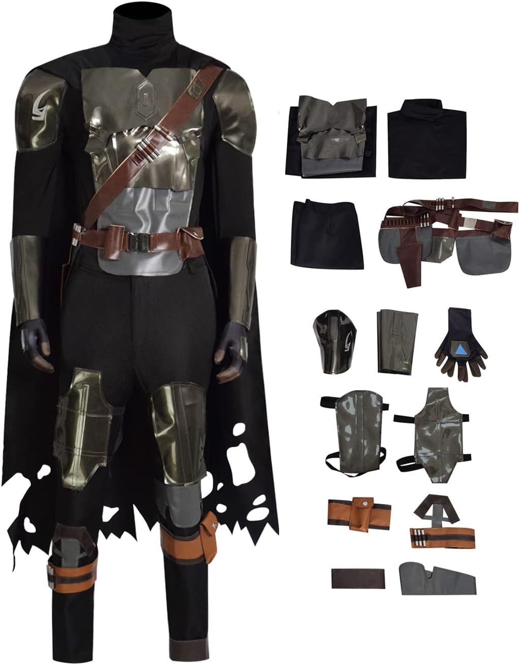 Amazon.com: Adult Din Djarin Costume Suit Season 3 Halloween Cosplay ...