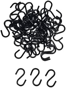 Amazon.com: UPUPMOON 50pcs 1 Inch Black Iron Mini S Hooks Multipurpose ...
