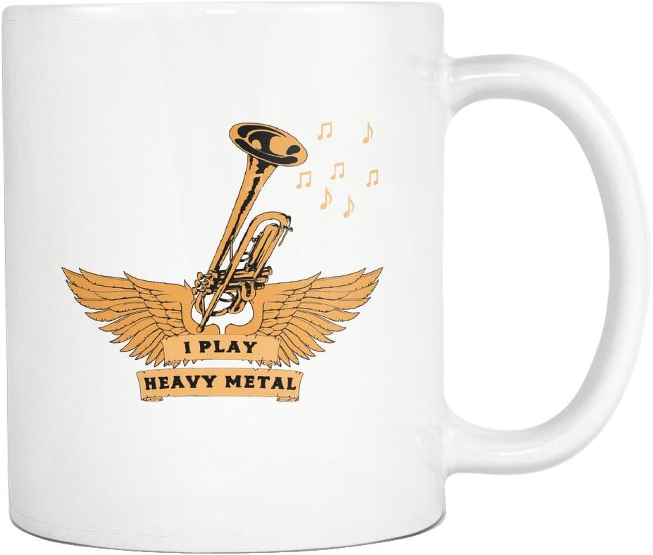 Amazon.com | Trumpet Heavy Metal Trumpetist - 11 OZ Ceramic Coffee Mug ...