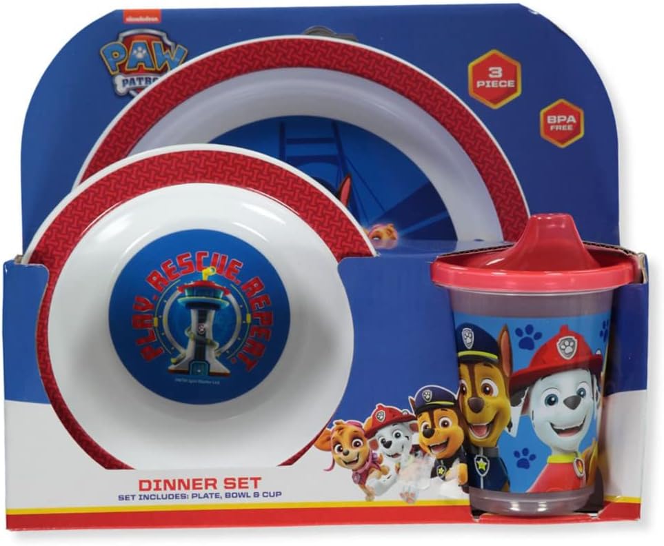 Amazon.com: Franco Kids Dinnerware Cartoon Designed Mealtime Kitchen ...