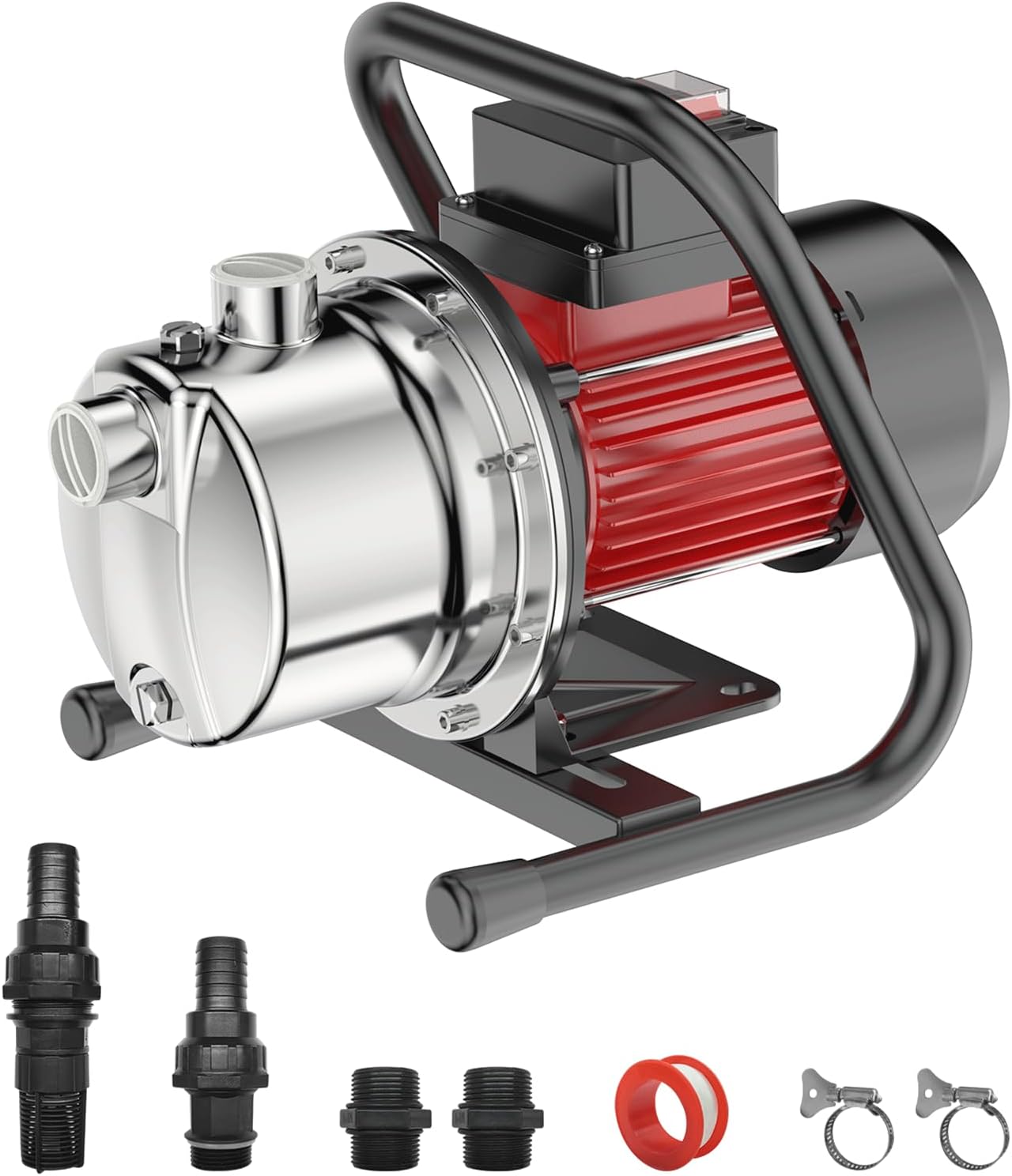 AUTOGEN 1.6HP Shallow Well Pump, 1300GPH Shallow Well Pump, Portable ...