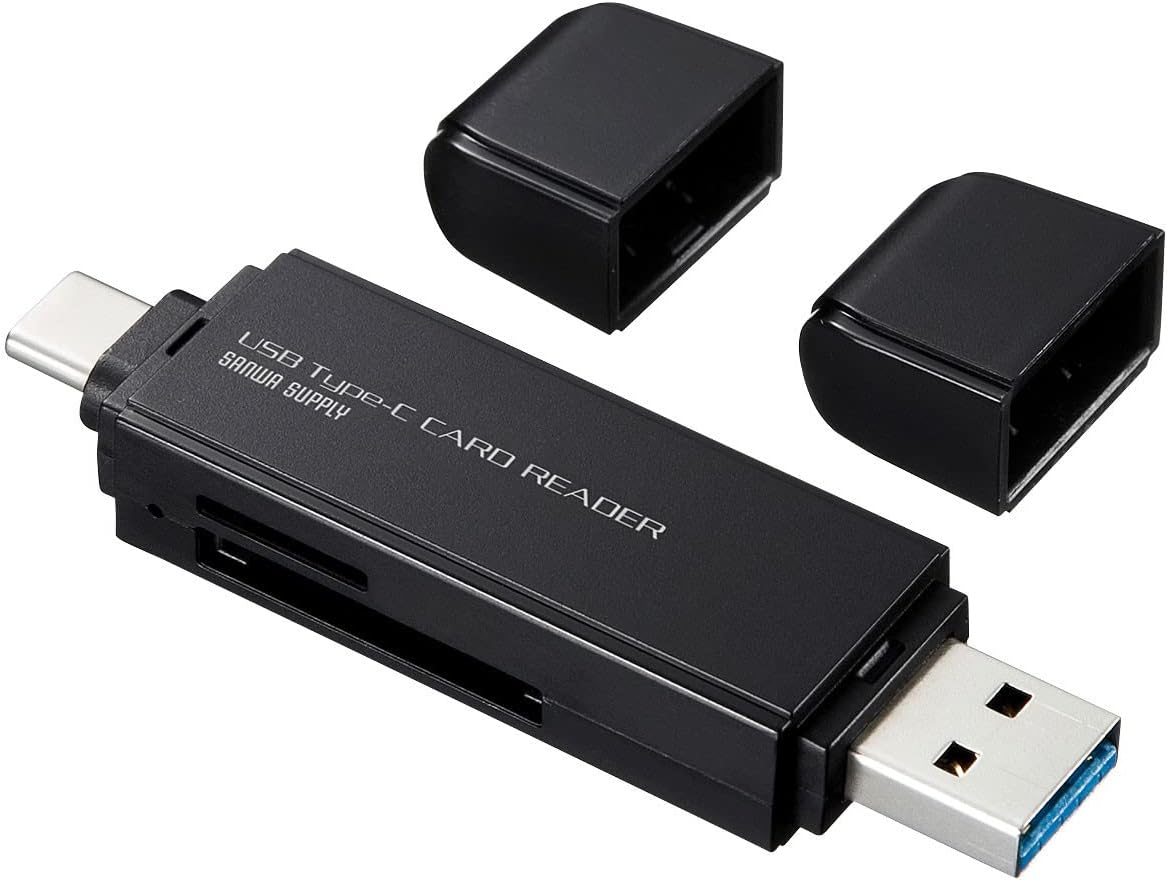 Amazon.co.jp: サンワサプライ Type-Cコンパクトカードリーダー SD/microSDカード対応 ADR-3TCMS6BK ...
