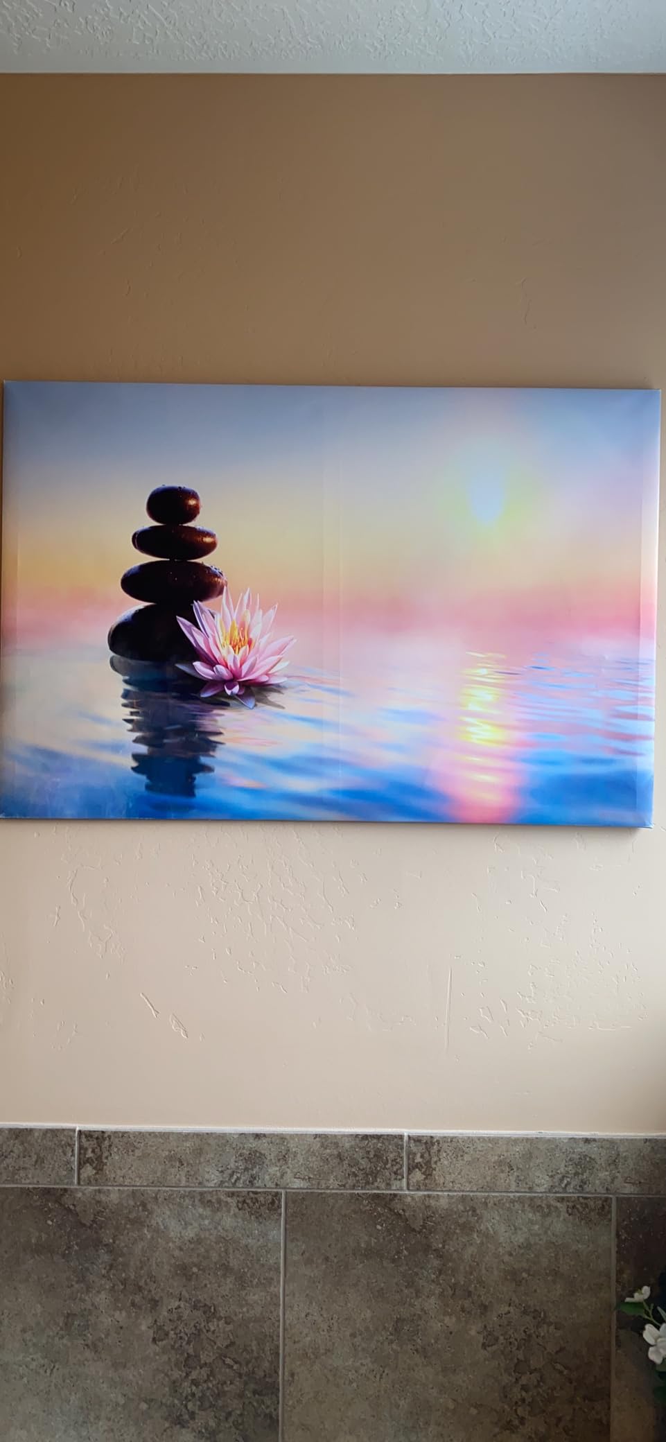 Amazon.com: Meditation Room Wall Decor, Zen Concept Spa Stones Canvas ...