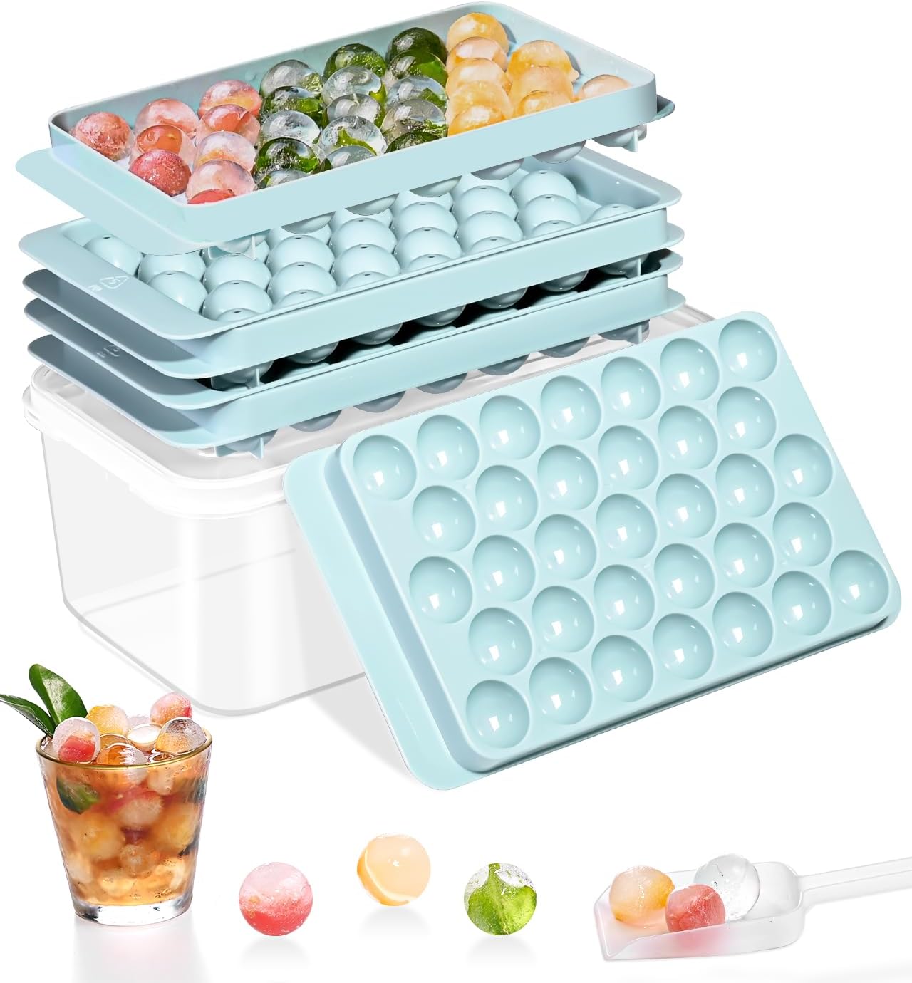 Amazon.com: Christmas Themed Ice Cube Tray (designs vary): Ice Buckets ...