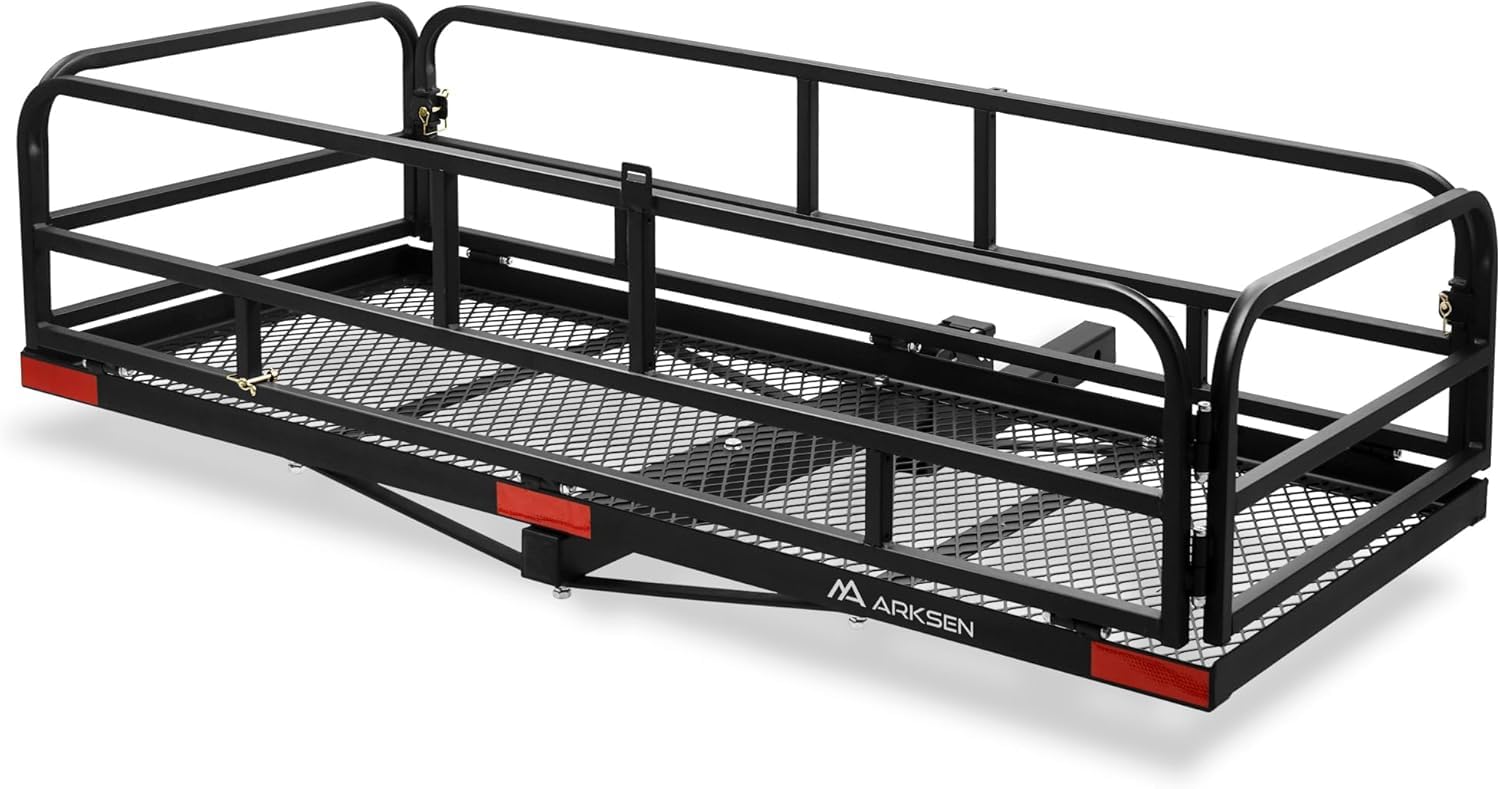 Amazon.com: ARKSEN 60" x 25" x 14" Folding Cargo Basket, Cargo Rack ...