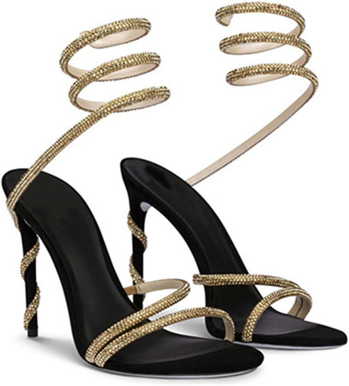 Heeled Shoes Open-Toe Ring-Foot High Heels 9.5cm Stiletto Sandals ...