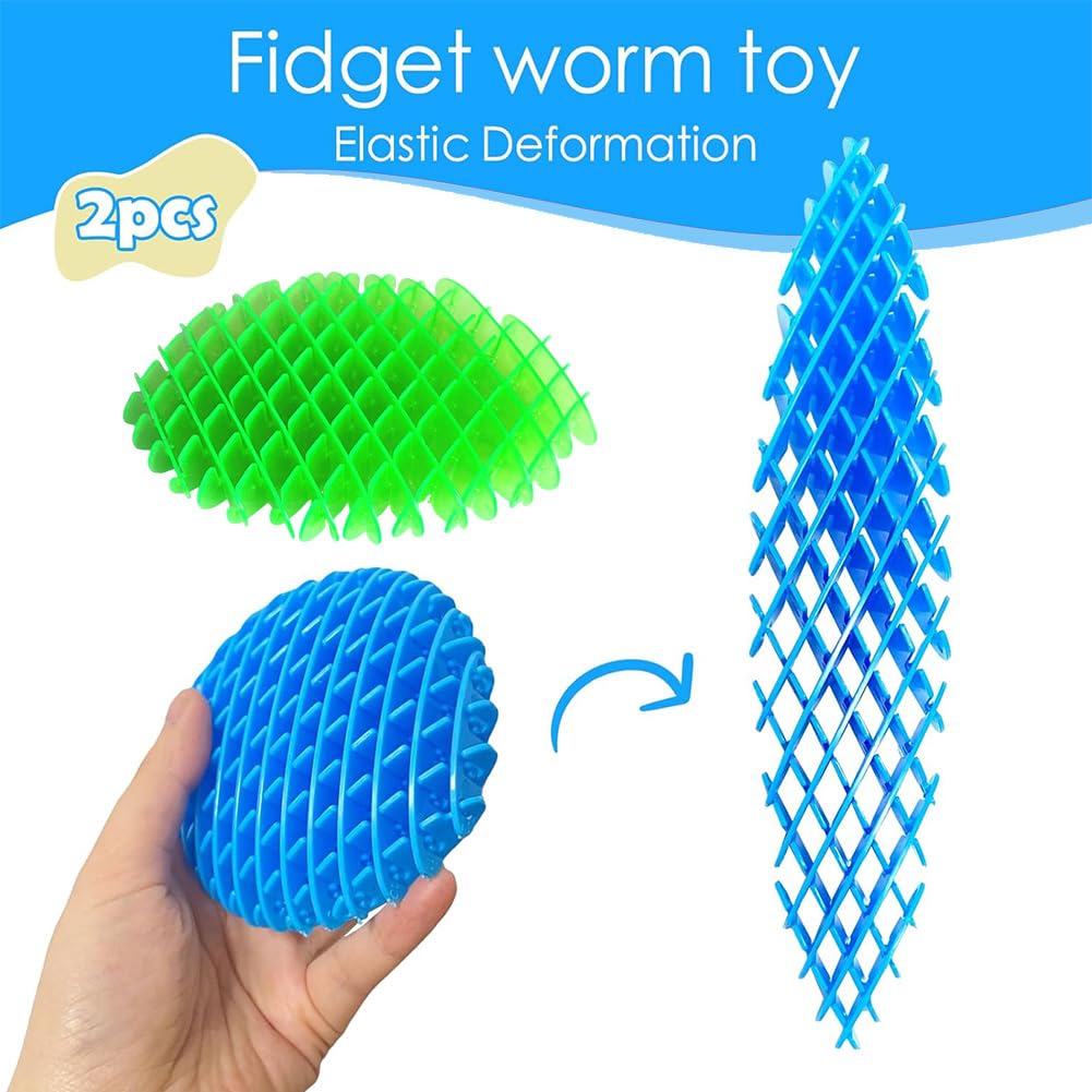 EARTNDP Big Worm Fidget Toy, Sensory Stress Relief, Animal Themed ...