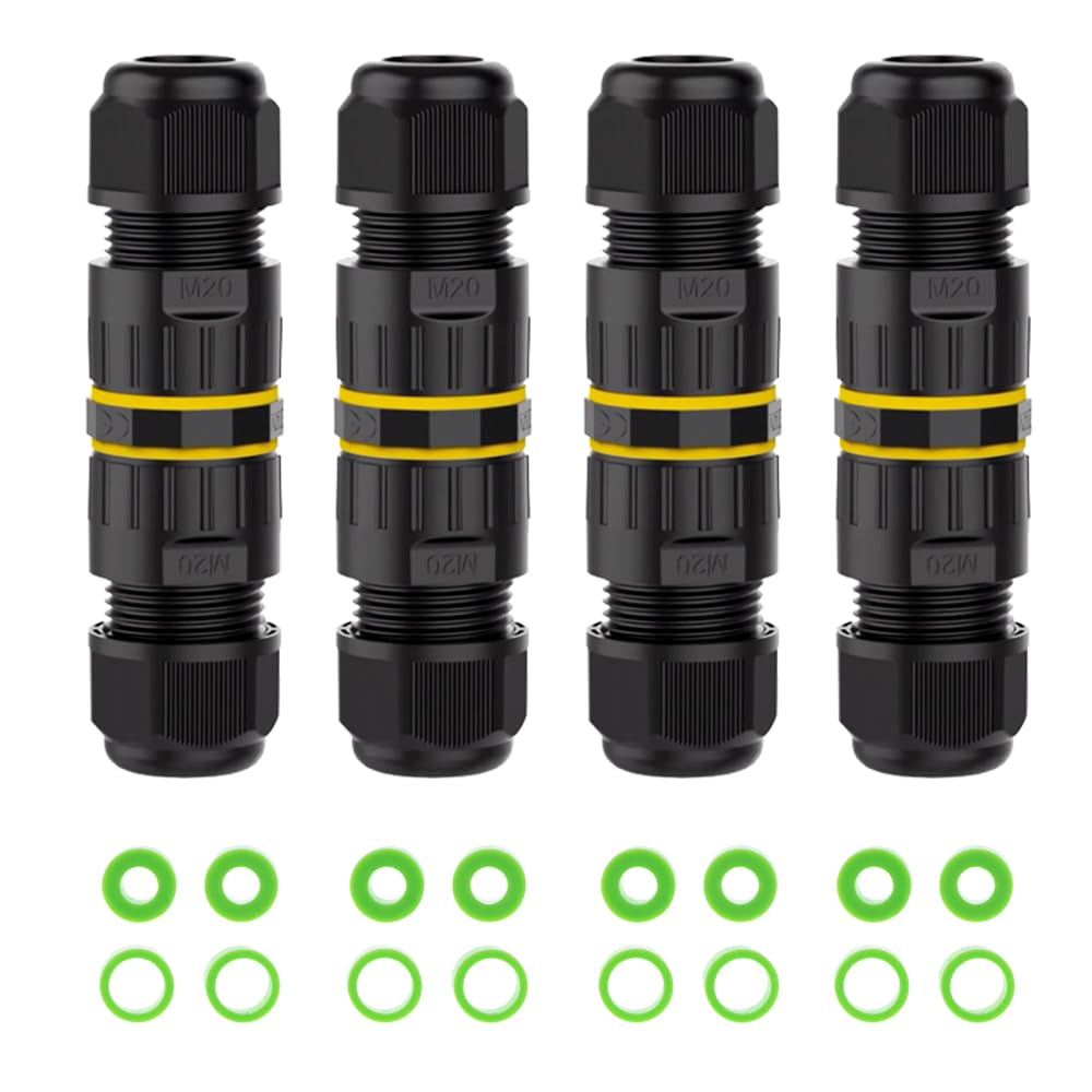2 Pin IP68 Outdoor Waterproof Electrical Wire Connector for 5-12mm Wire ...