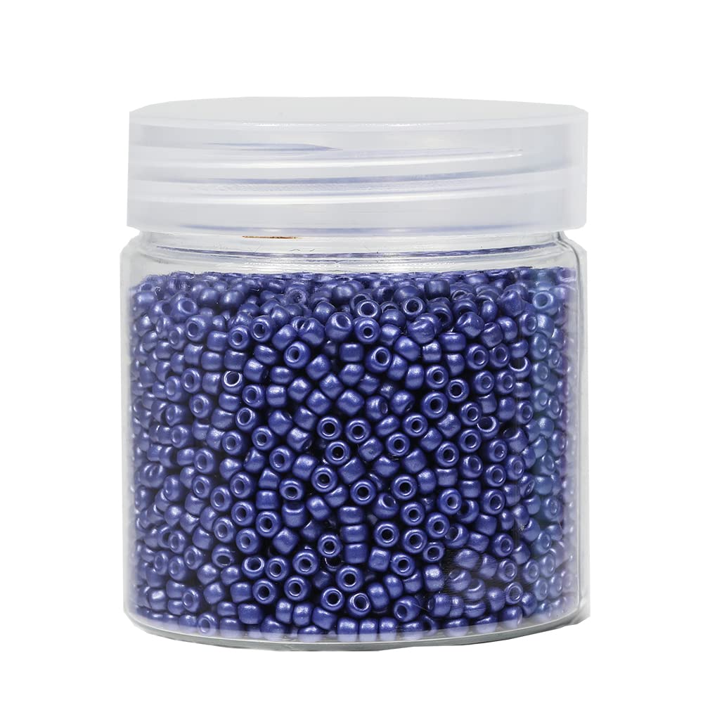 Amazon.com: BALABEAD 3mm Seed Beads Matte Navy Blue Color About 4000pcs ...