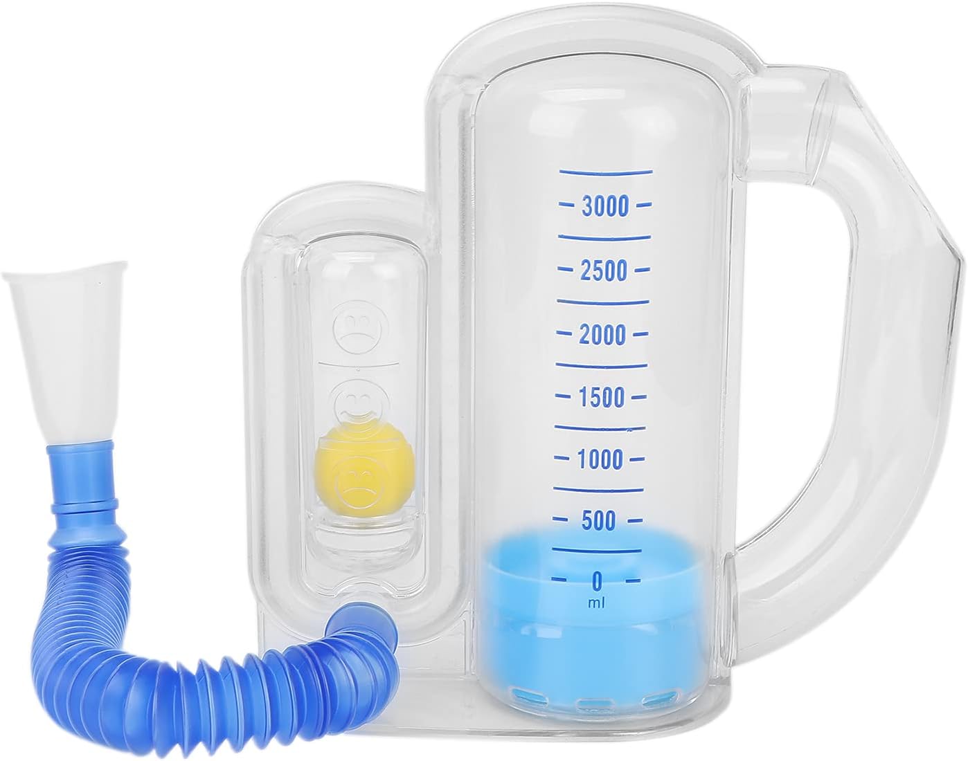 Espirómetro de incentivo, 3000ml PE Espirómetro pulmonar Ejercitador de ...