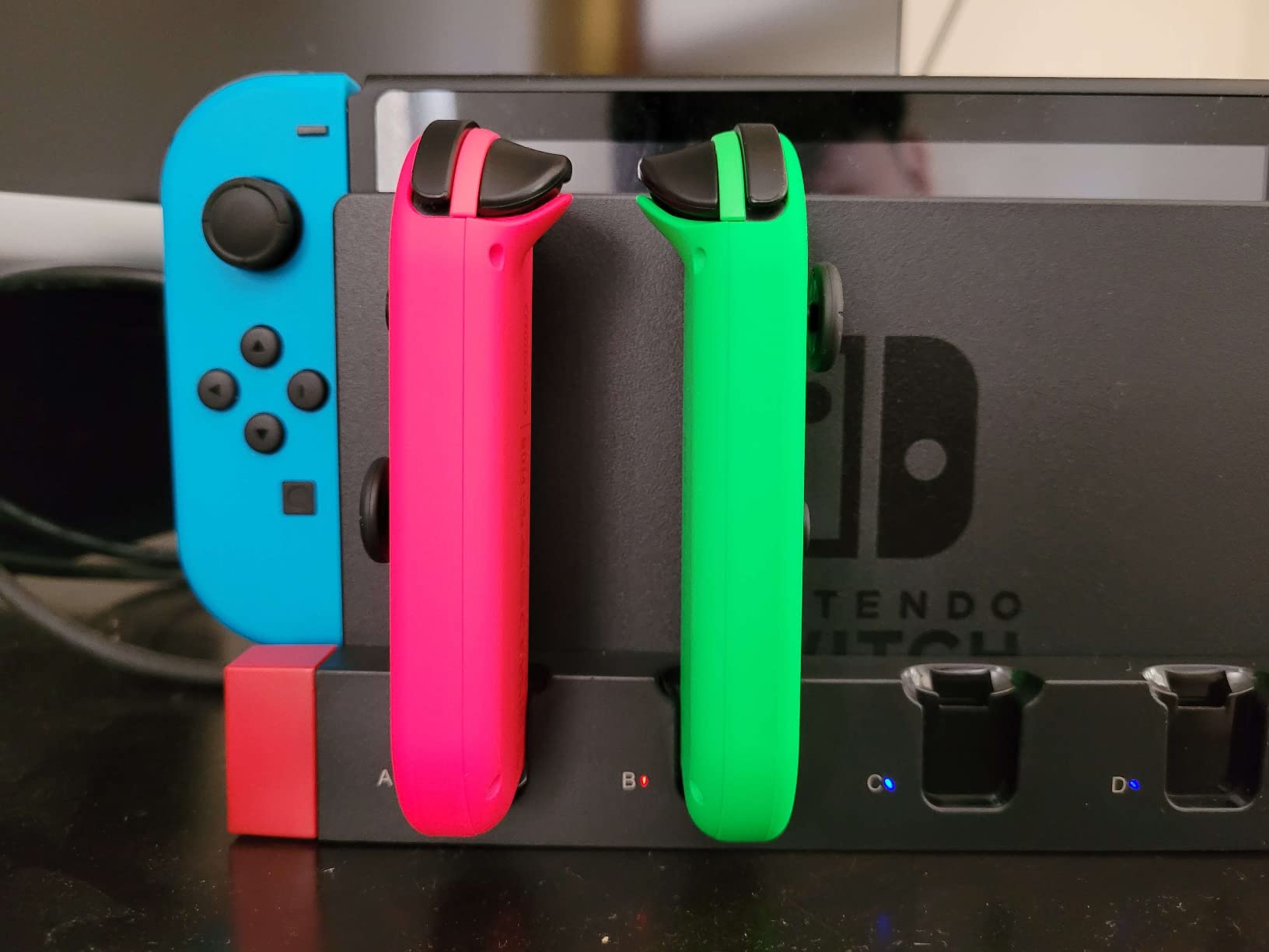 Nintendo Switch Joy-Con Controller Pair [Neon Green/Neon Pink] : Amazon ...