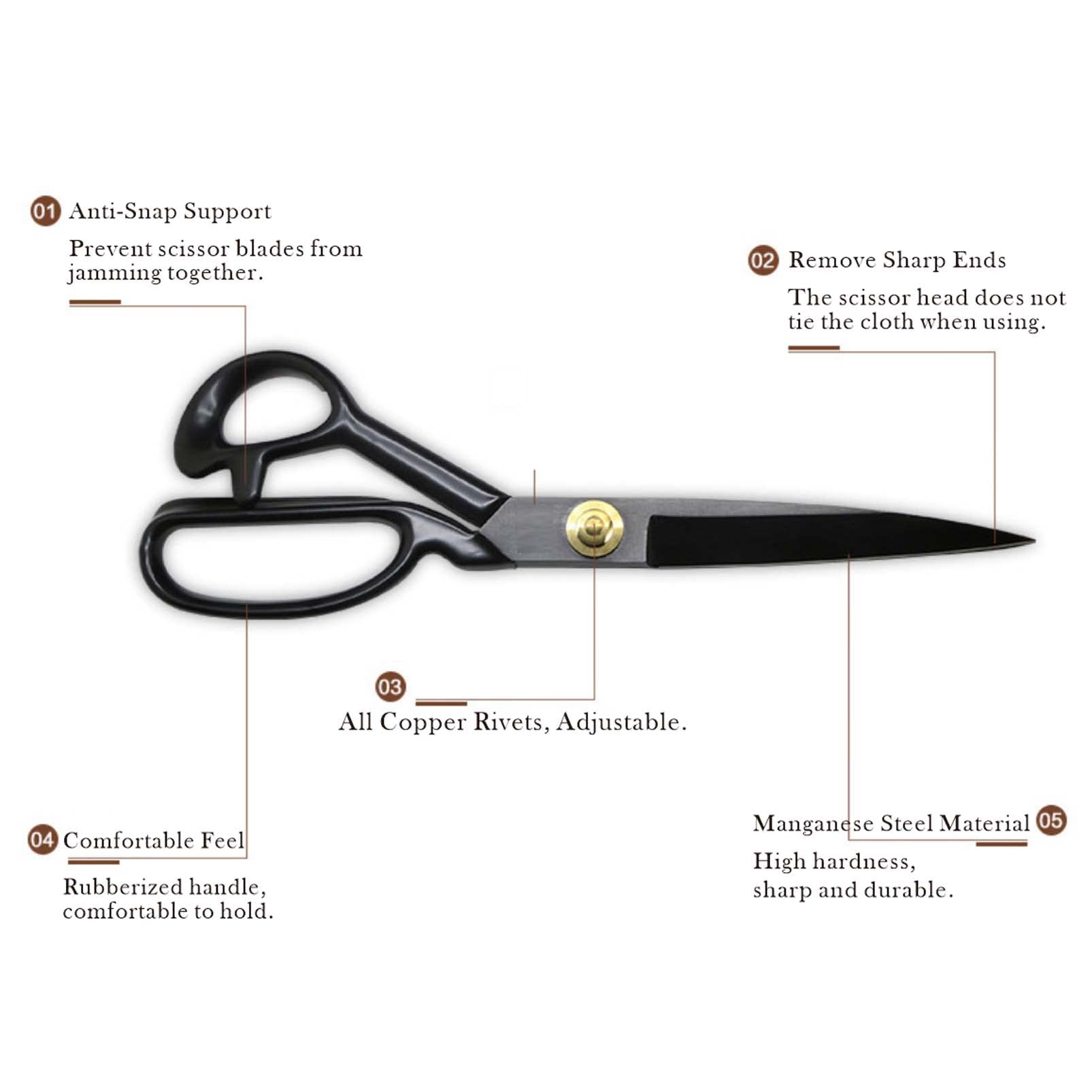 Snapklik.com : Professional Tailor Fabric Sharp Scissors 11 Inch For ...