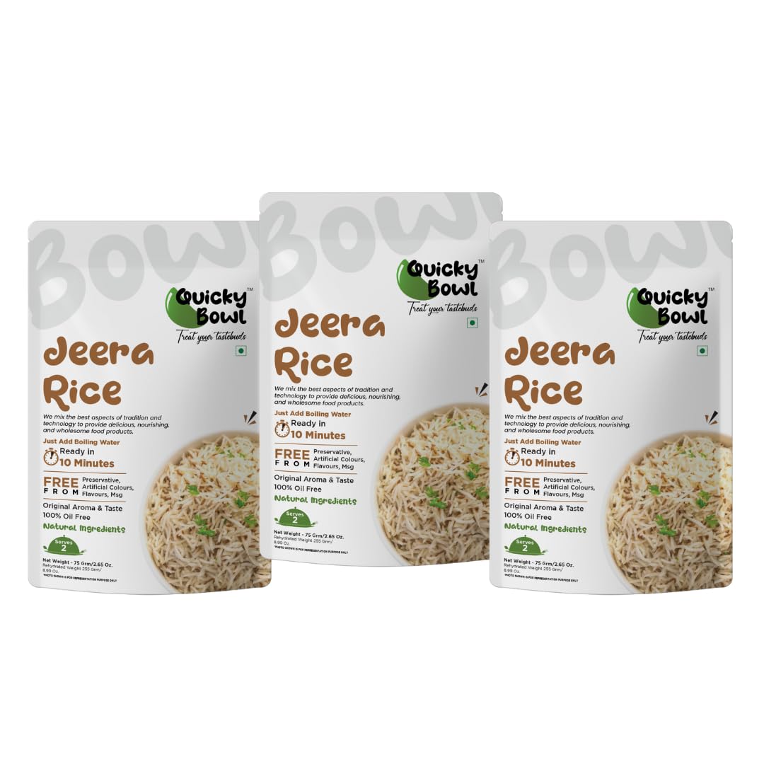QuickyBowl Jeera Rice | Rice Pilaf with Cumin Seeds | Ready to Eat ...