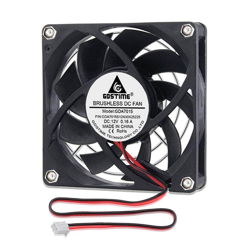 Buy GDSTIME 12V Fan 70mm Computer Fan 70 x 15mm PC Fan 7CM Case Fan ...