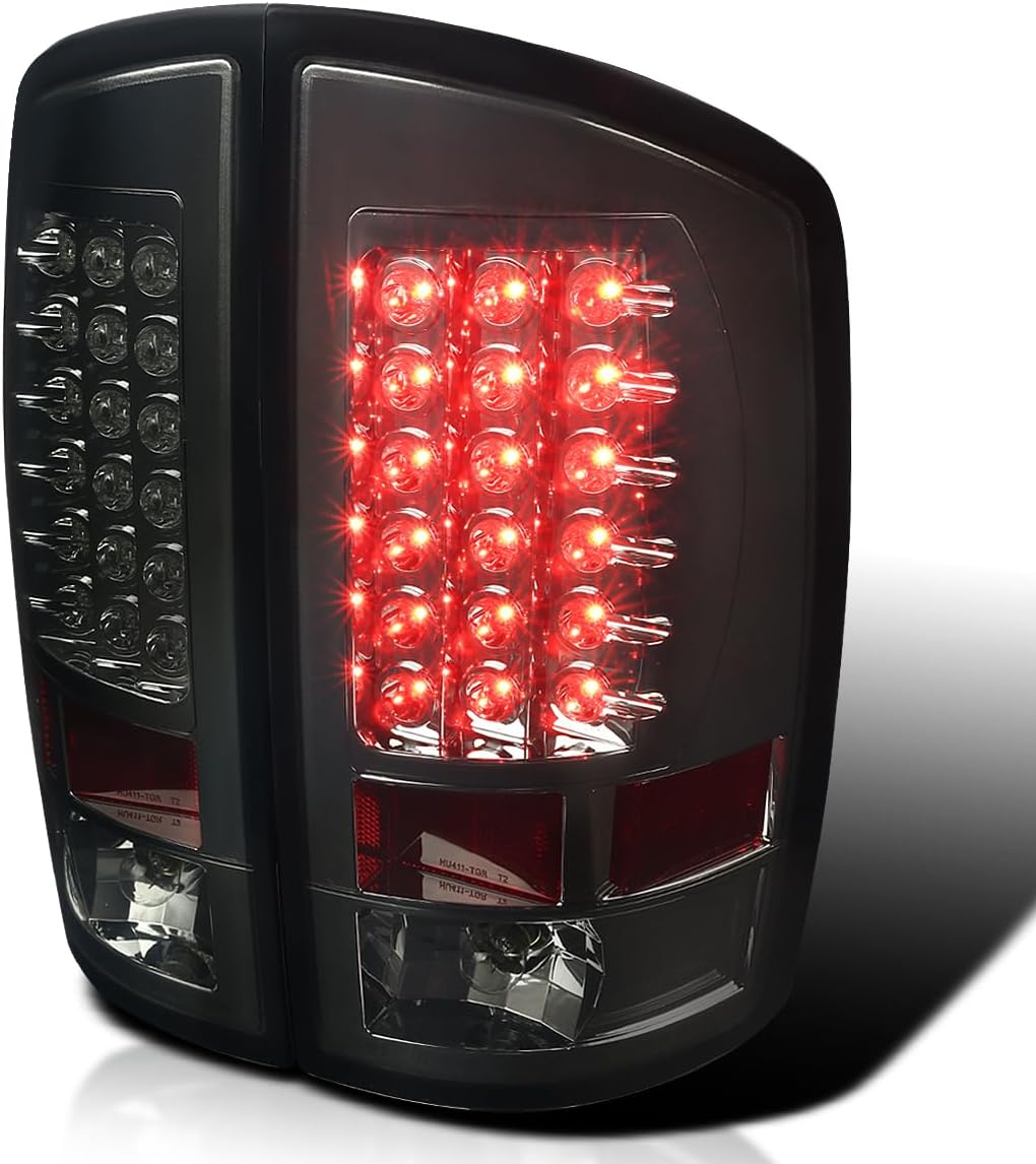 Amazon.com: Spec-D Tuning Glossy Black Housing Smoke Lens LED Tail ...