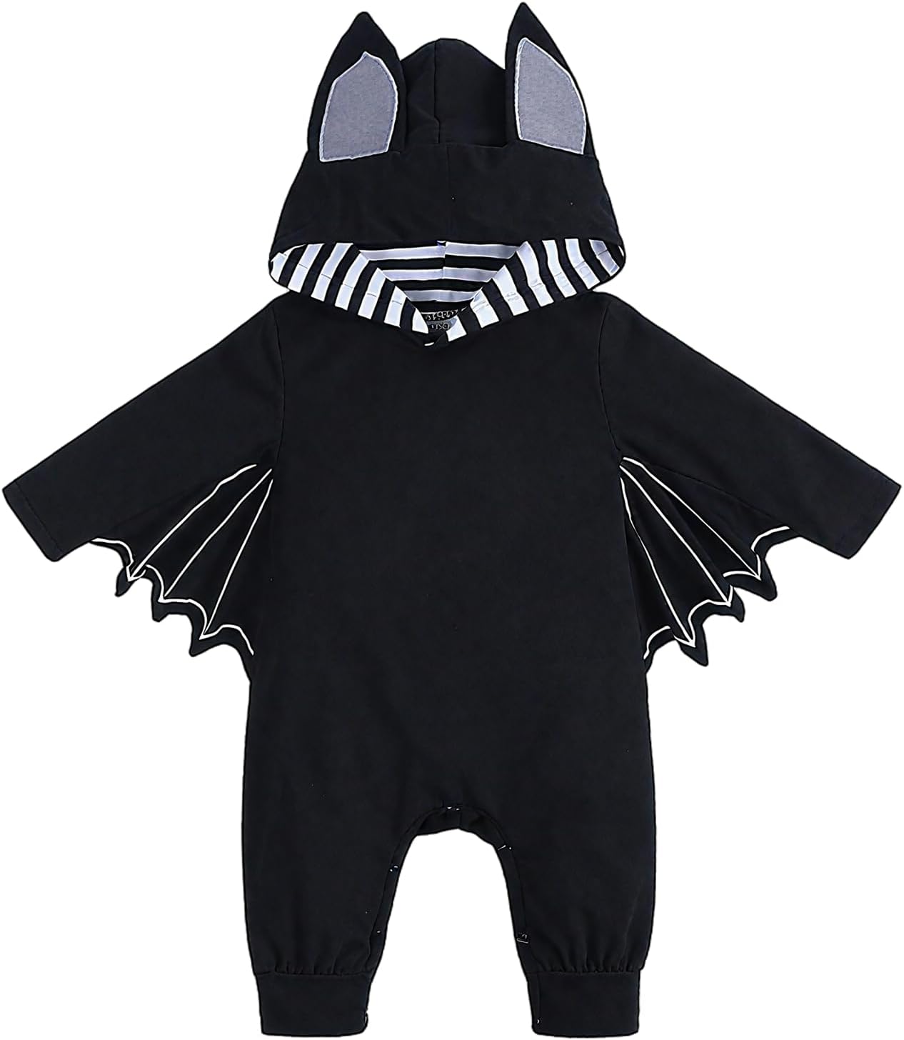 One-Piece Baby Bat Costume Halloween Bat Hoodie Outfits with Ear Hat ...