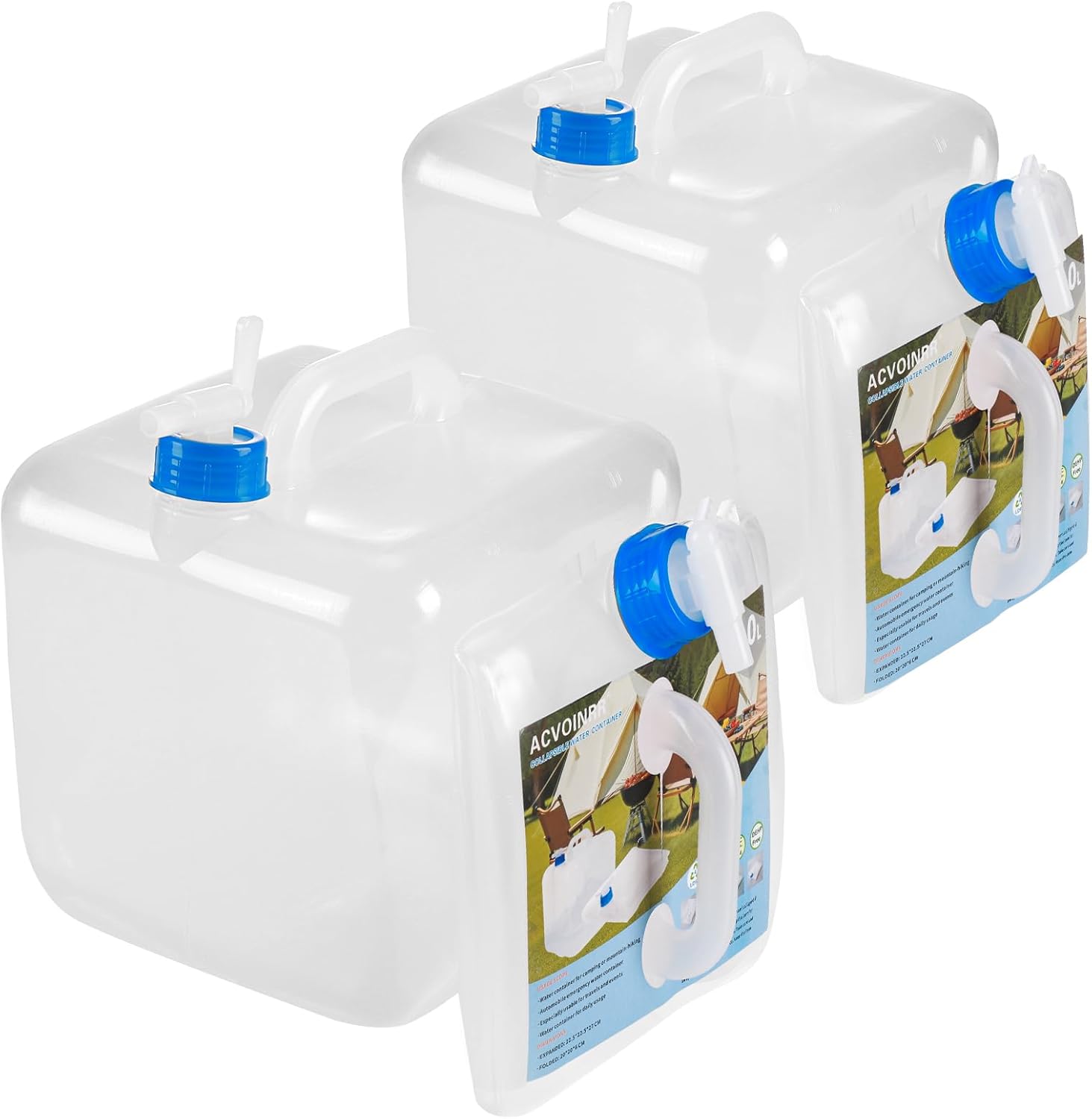 Amazon.com : 2 Pack Collapsible Water Container with Spigot,BPA Free ...