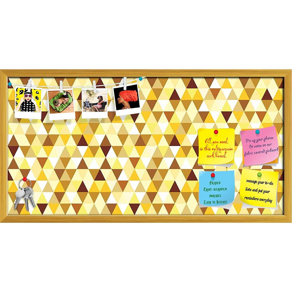 ArtzFolio Gold Triangle Bulletin Board Notice Pin Board | Vision Soft ...