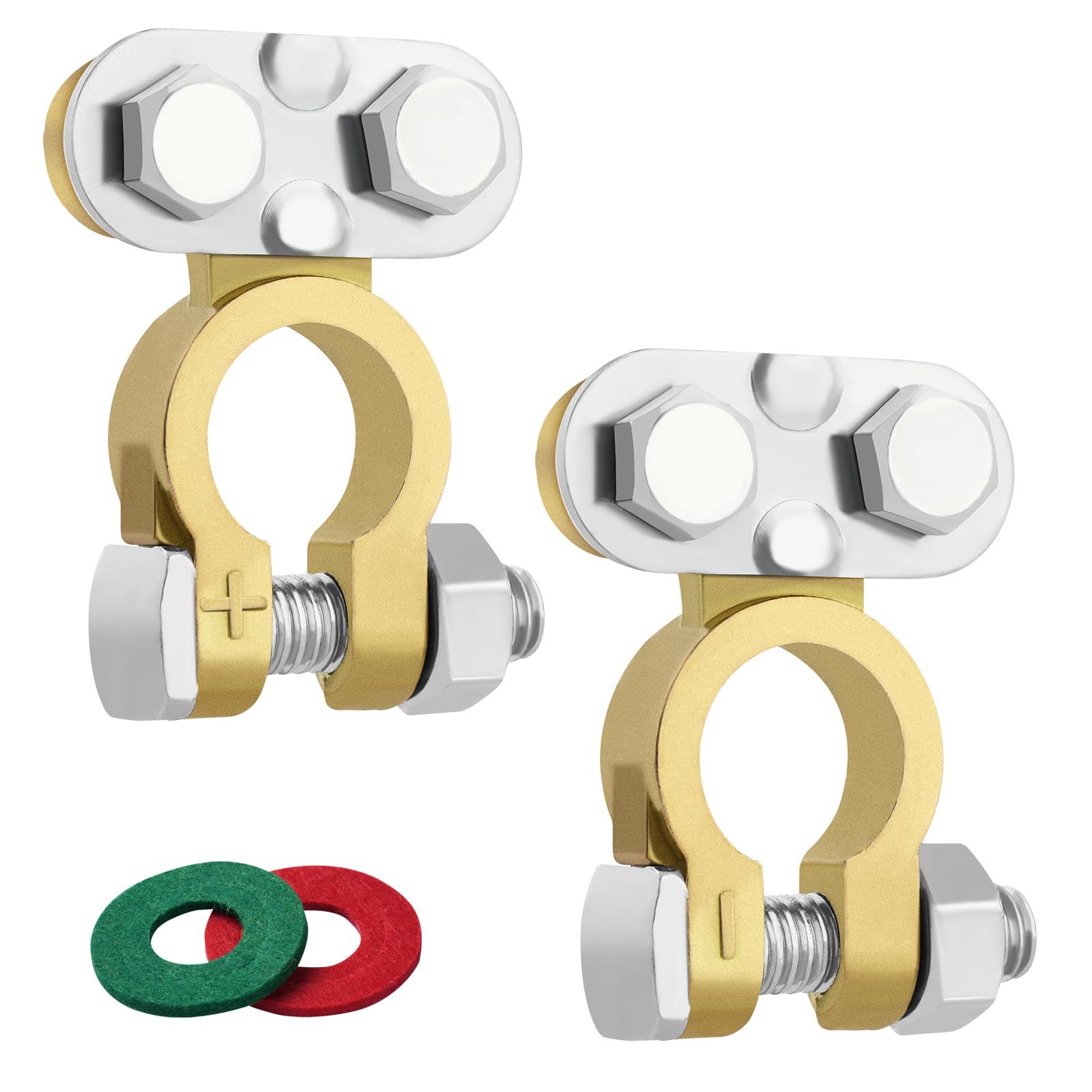 Amazon.com: Battery Terminal Connectors 1 Pair, Battery Terminals Brass ...