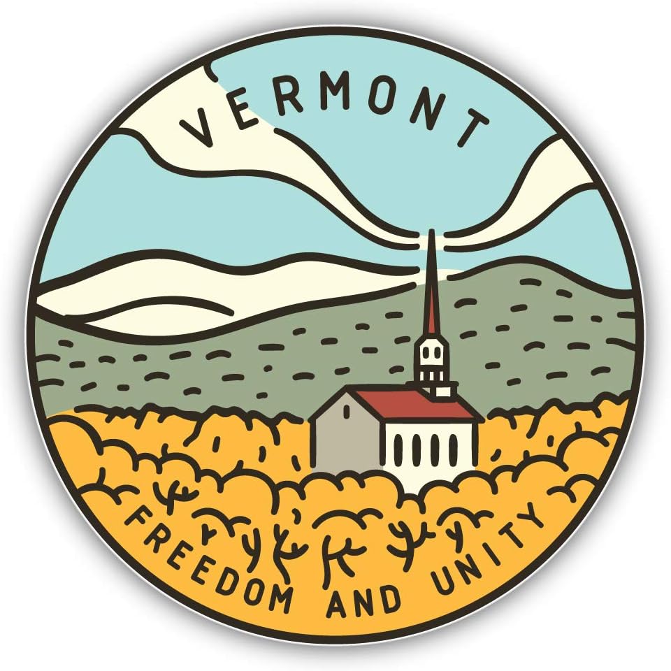Amazon.com - Vermont USA State Retro Vintage Vinyl Sticker Car Bumper Decal