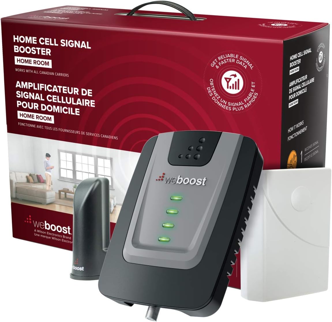 weBoost Home Room (652120) Cell Phone Signal Booster Kit | Up to 1,500 ...