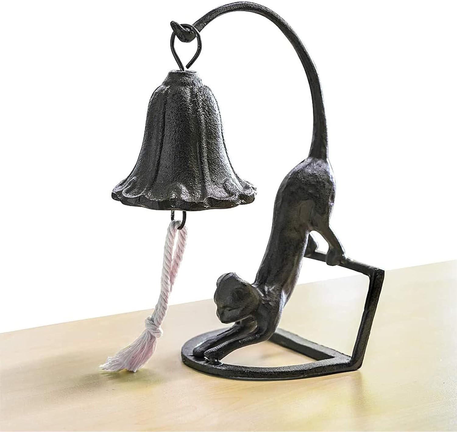 Amazon.com: DreamsEden Cat Sculpture Bell, Cast Iron Decorative Call ...