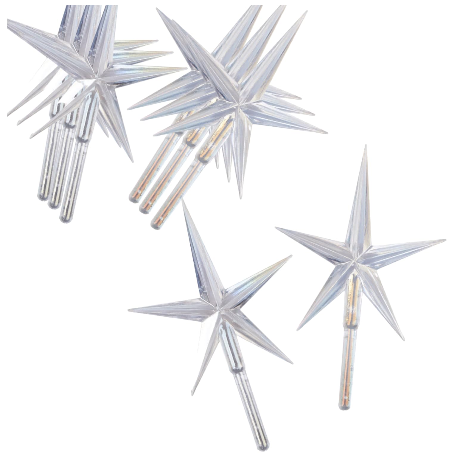 Amazon.com: Pack of 8 Mini Acrylic Ceramic Christmas Tree Replacement ...