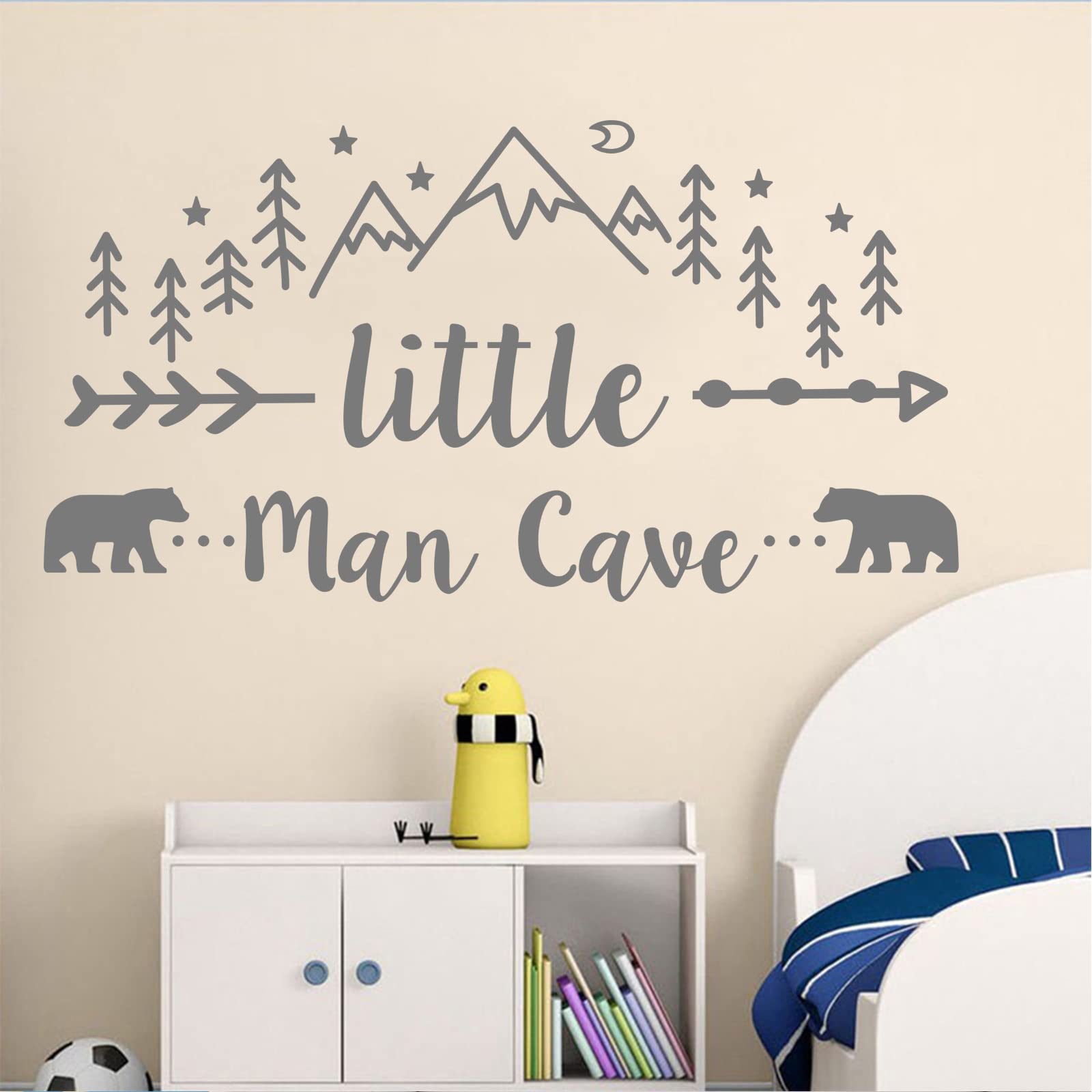 Man Cave Wall Art Stickers Little Man Cave Boys Nursery Wall Decal