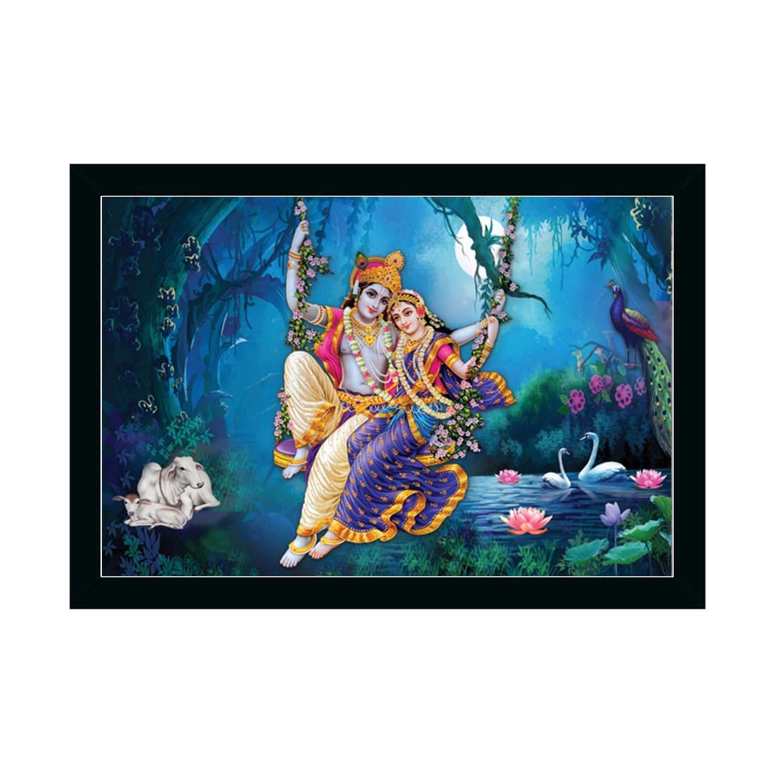 Dharvika Innovations Radha Krishna Photo Frame | Radha Krishna Painting ...