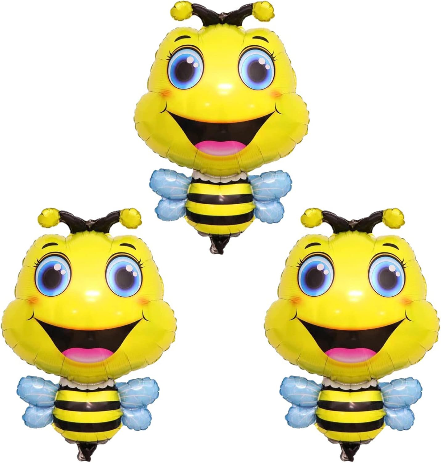 Amazon.com: Mllxon Bee Balloon Yellow Bumblebee Foil Mylar Balloons for ...