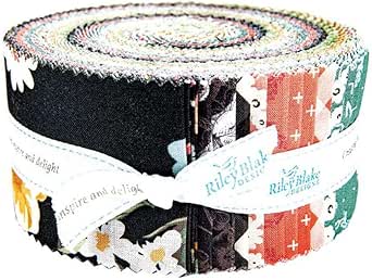 Amazon.com: Riley Blake Designs Fabric Gingham Gardens 2.5 Inch Rolie ...