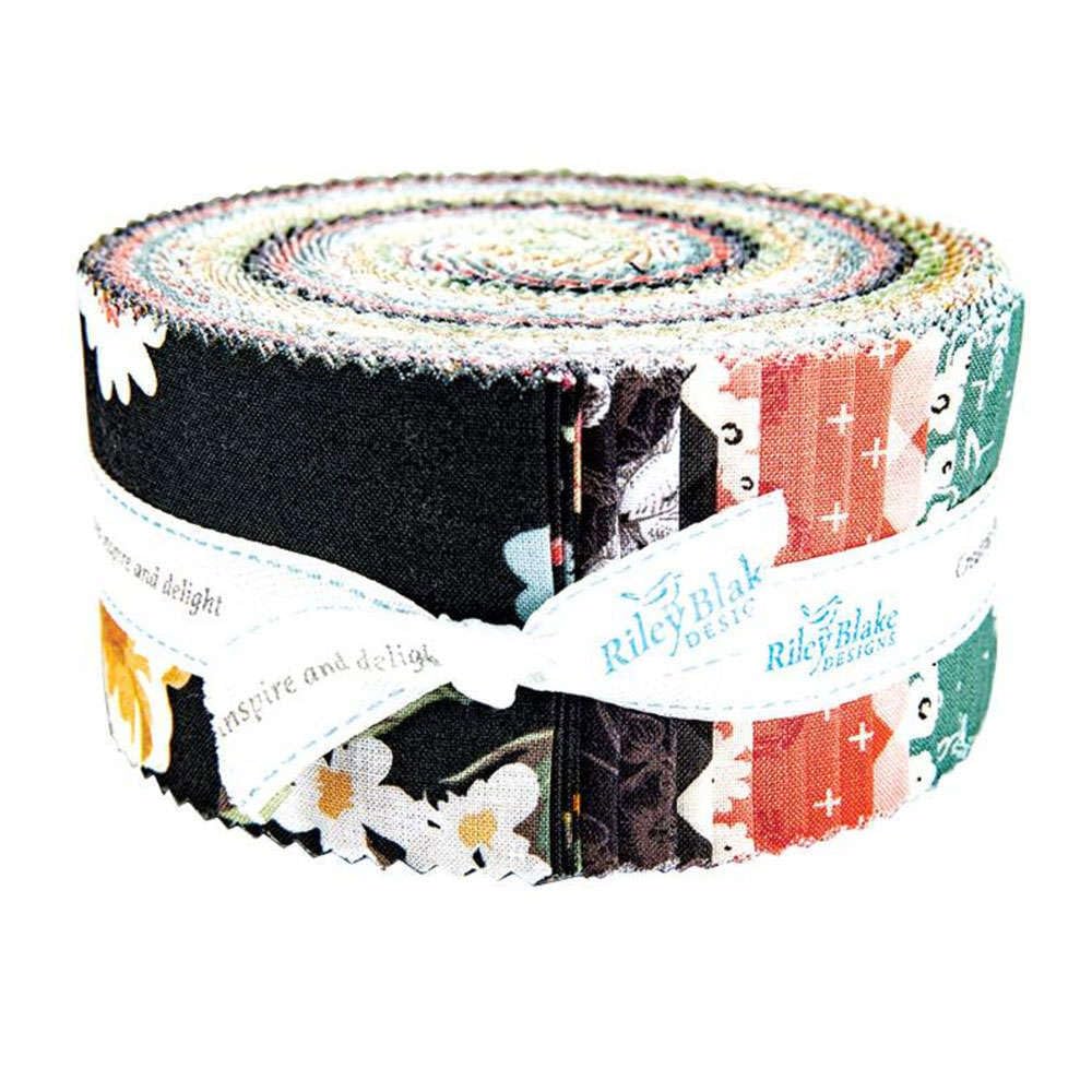 Amazon.com: Riley Blake Designs Fabric Gingham Gardens 2.5 Inch Rolie ...