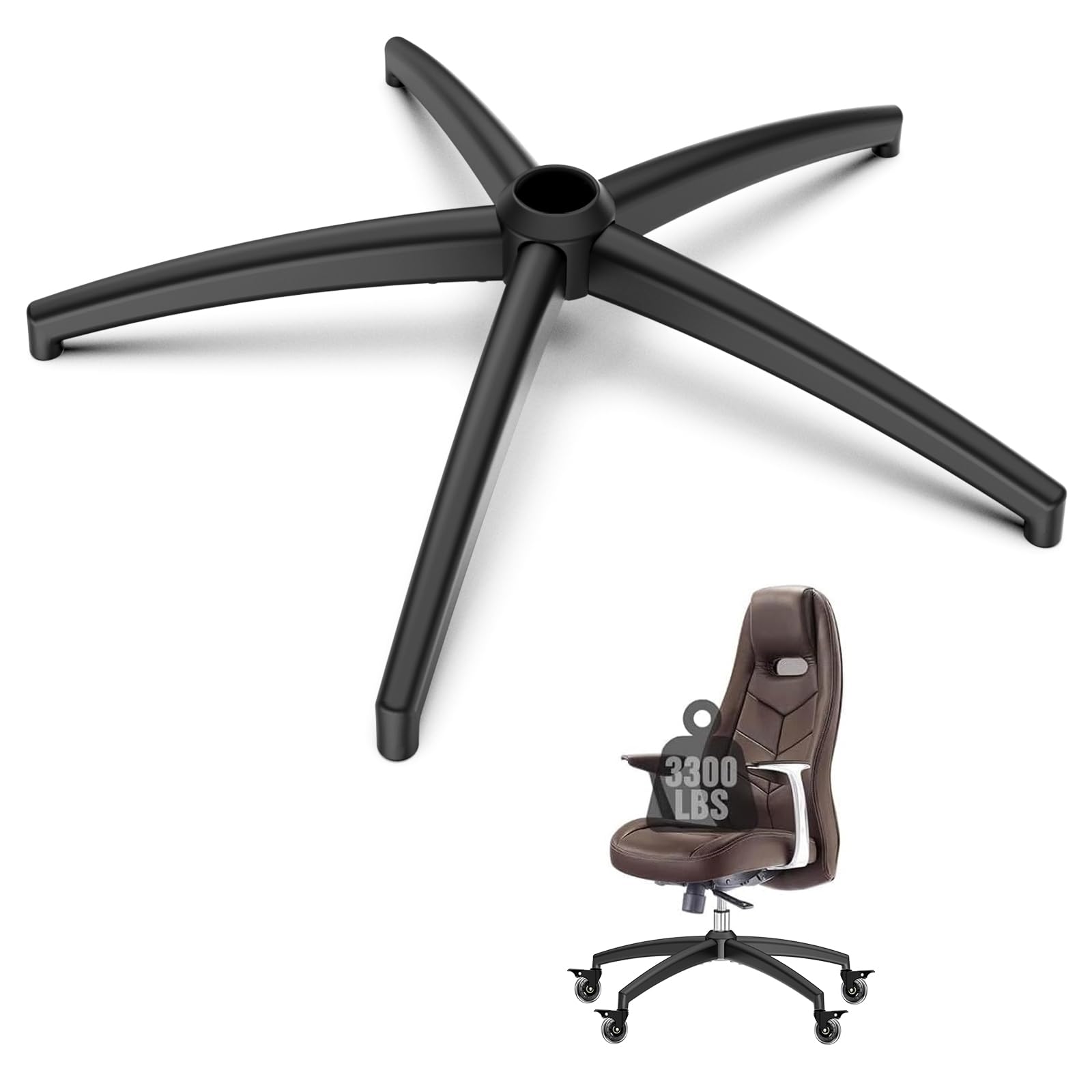 Amazon.com : Lipshome Office Chair Base Replacement (3300 lbs) - Heavy ...
