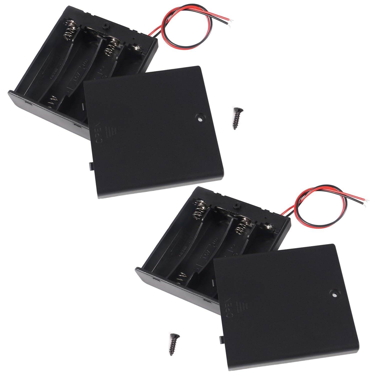 Snapklik.com : 4Pcs 4 X AA Battery Holder And Screws,AA DIY Battery ...