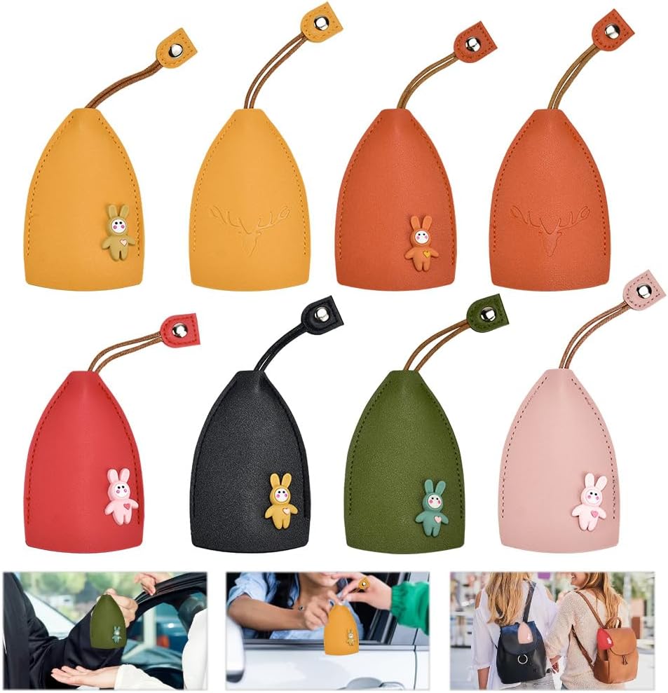 ADERTOS 8 PCS Car Key Case Cover Cute Creative Pull Out Key Sleeve Portable Key Pouch Car Key ...