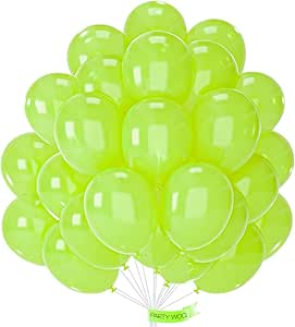 Amazon.com: PartyWoo Pearl Lime Green Balloons 50 pcs 12 Inch Neon Yellowish Green Latex Helium ...