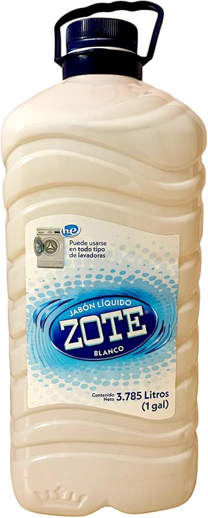 Jabón Zote Líquido Blanco, Biodegradable, 3.78L (1 Galón) : Amazon.com ...