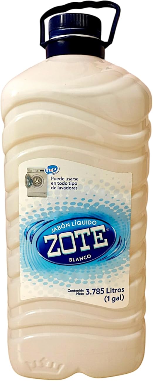 Jabón Zote Líquido Blanco, Biodegradable, 3.78L (1 Galón) : Amazon.com ...