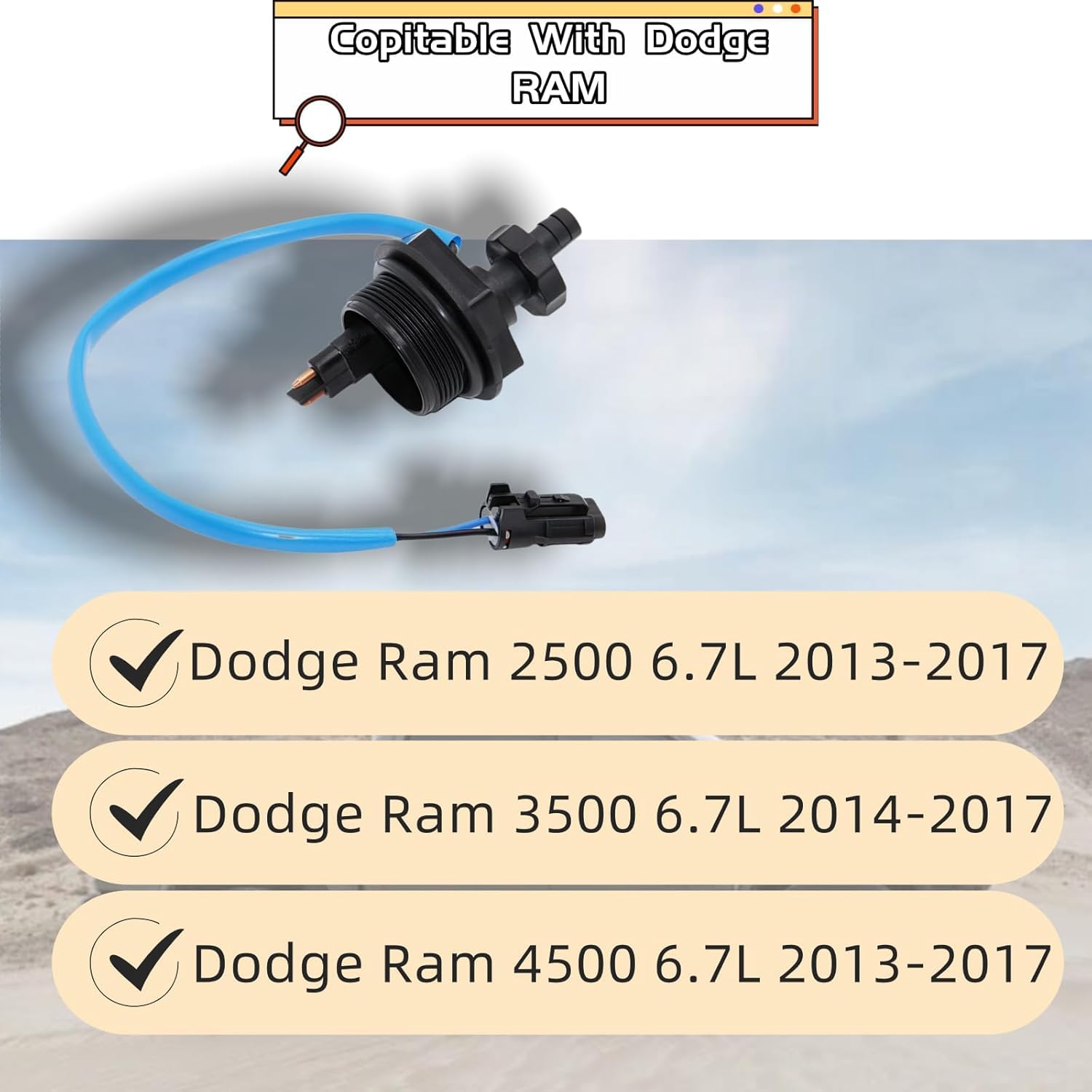 6.7L Cummins Fuel Sensor Fuel Water Separator Sensor For Dodge Ram 2500 ...