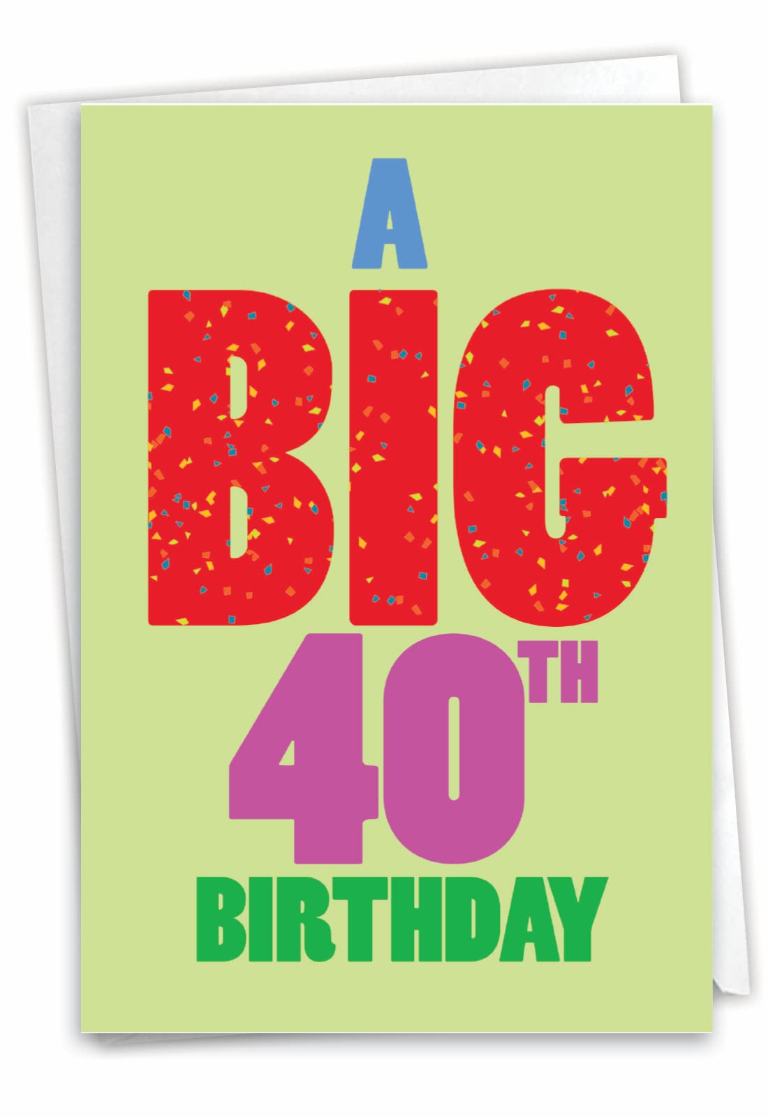 Amazon.com : NobleWorks - 40th Milestone Birthday Greeting Card with 5 ...