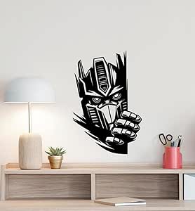 Amazon.com: Transformer Wall Decal Vinyl Sticker Robot Optimus Peeking ...