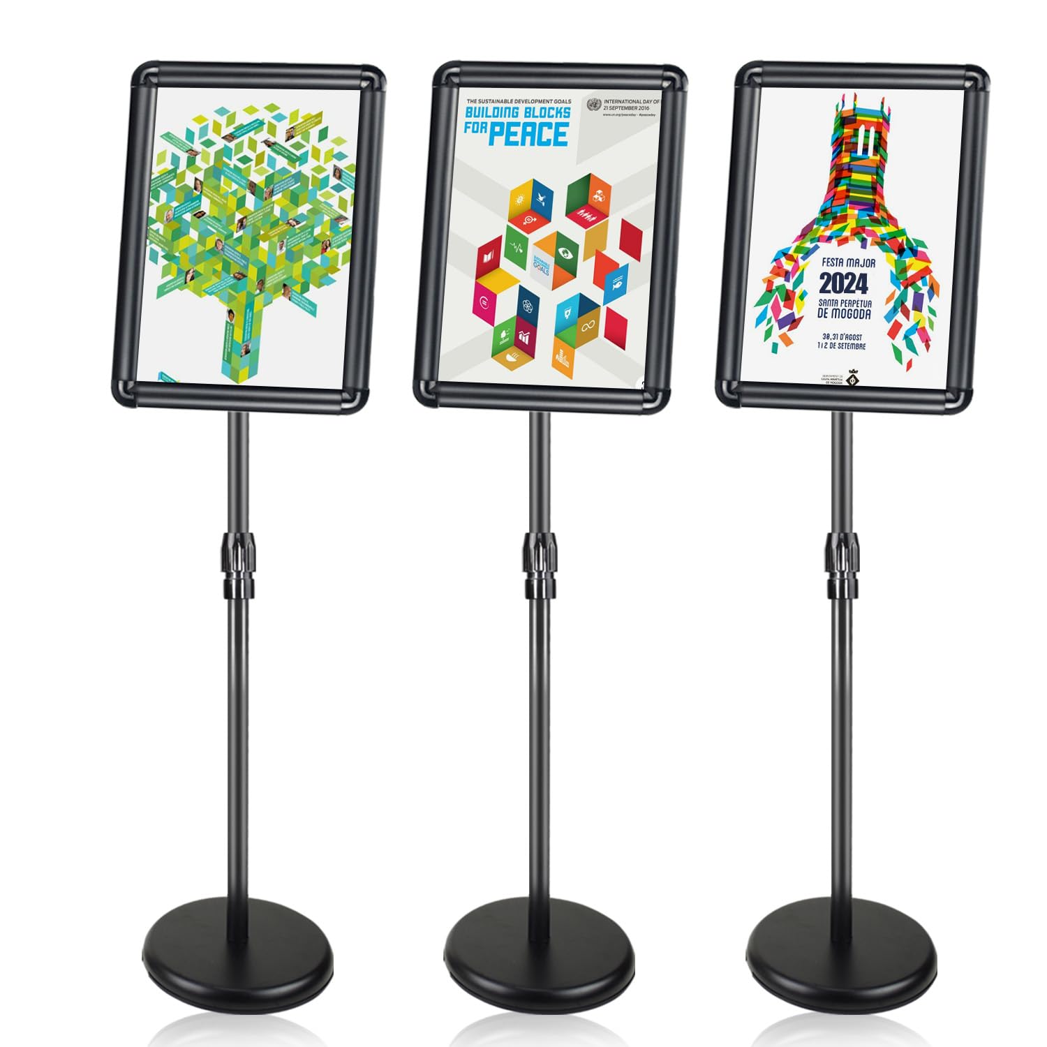 Amazon.com : BURFERLY Adjustable Sign Holder Floor Stand, 8.5 x 11 Sign ...