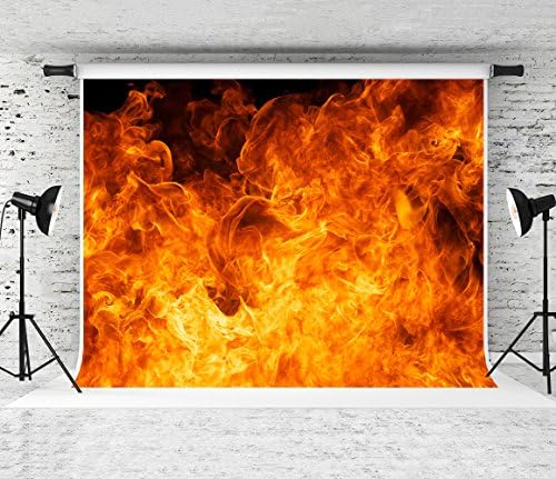 Amazon.com : BELECO 7x5ft Fabric Fire Backdrop for Party Photoshoot ...