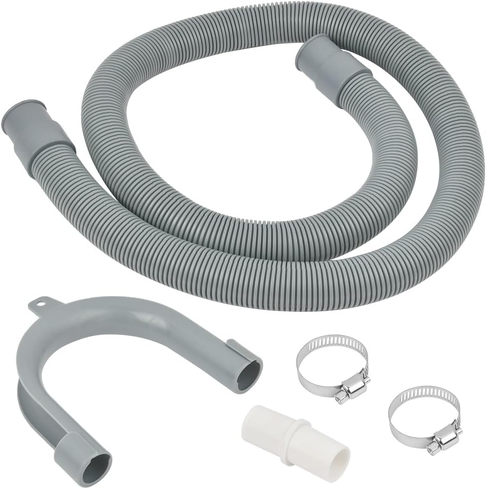 MVQPER 1m Long Drain Hose Extension Pipe Kit for Washing Machine Washer ...