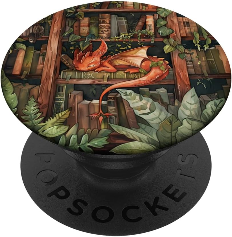 Amazon.com: Cute Dragon Books Cottagecore Flower Bookworm Book Lover ...